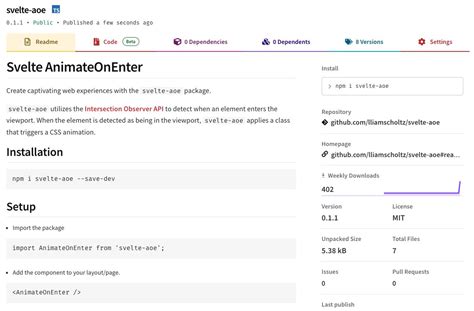 Lliam Scholtz On Linkedin Svelte Svelte Css Animation Npm Package
