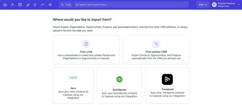 migrating data capsule crm