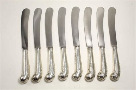 Lot Georgian Silver Pistol Handle Knives