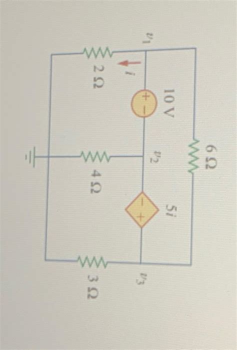 solved ﻿use nodal analysis to find i ﻿v1 ﻿v2 ﻿v3