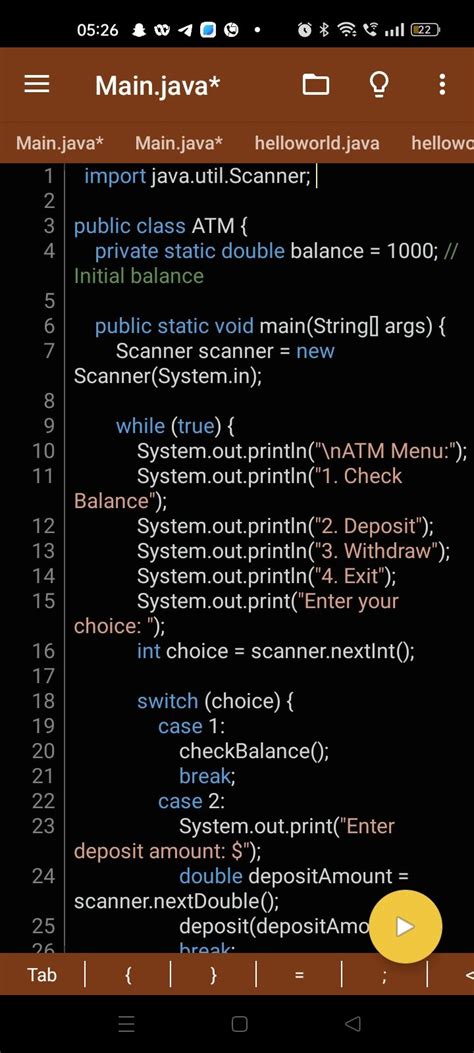 Javaprogramming Atmproject Codingjourney Anjali T