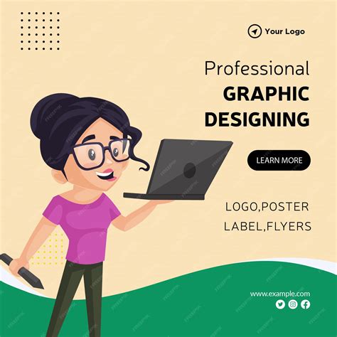 Diseño De Banner De Plantilla De Estilo De Dibujos Animados De Diseño Gráfico Profesional