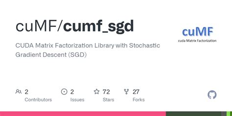 Github Cumfcumfsgd Cuda Matrix Factorization Library With Stochastic Gradient Descent Sgd