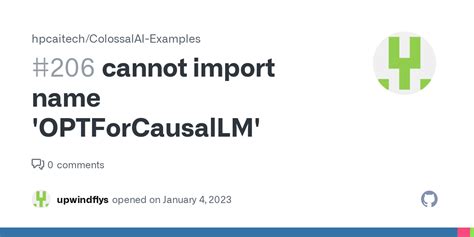 cannot import name optforcausallm · issue 206 · hpcaitech colossalai