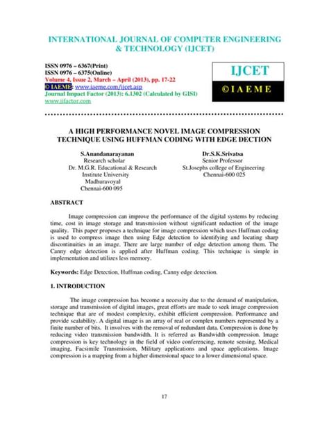 A High Performance Novel Image Compression Technique Using Huffman