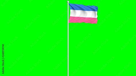 Heterosexual Flag Waving Fluttering On Wind Loopable Green Blue Screen