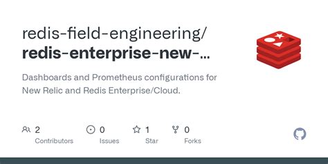 github redis field engineering redis enterprise new relic dashboards