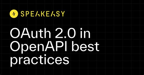 Oauth 20 In Openapi Best Practices Speakeasy