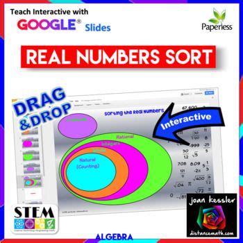 Algebra Sort And Classify Real Numbers With Interactive Google Slides Paperless And NO Prep