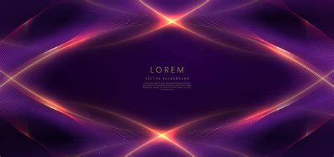 황금색 선이 곡선을 이루고 조명 효과가 반짝이는 고급스러운 짙은 보라색 배경 0명에 대한 스톡 벡터 아트 및 기타 이미지 0명 1위 가리기 Istock