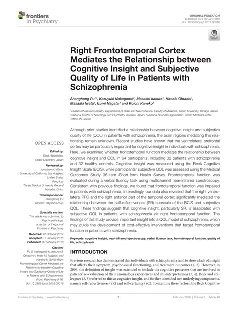 Pdf Right Frontotemporal Cortex Mediates The Relationship Between