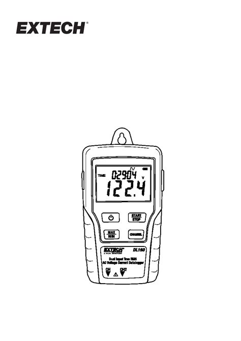 User Manual Extech Dl160 English 6 Pages