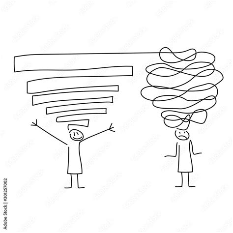 clear understanding vs confusion communication issue illustration