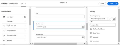 Manage Metadata Adobe Experience Manager