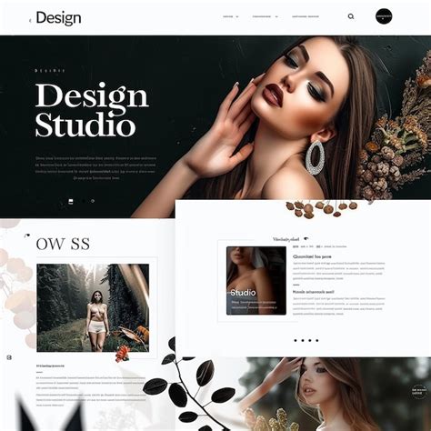 Premium Photo A Sophisticated Full Landing Page Of A Female Model For A Portfolio