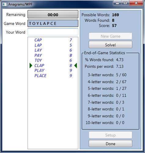 Anagrams2 A Simple WPF Game Application CodeProject
