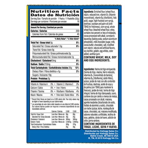 S Mores Pop Tart Nutrition Label Besto Blog