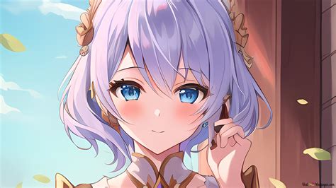 Beautiful Girl Noelle Blue Eyes Genshin Impact 2k Wallpaper Download