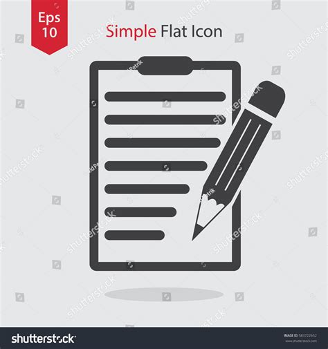 Notepad Symbol Simple Flat Icon Paper Stock Vector Royalty Free Shutterstock