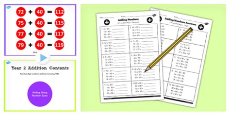 Year 2 Adding 2 Digit Numbers And Tens Crossed And Not Crossing