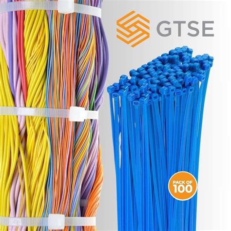 7 Inch 50 Lb Zip Ties 100 Pack Of 7 Inch Blue Nylon Cable Zip Ties 50