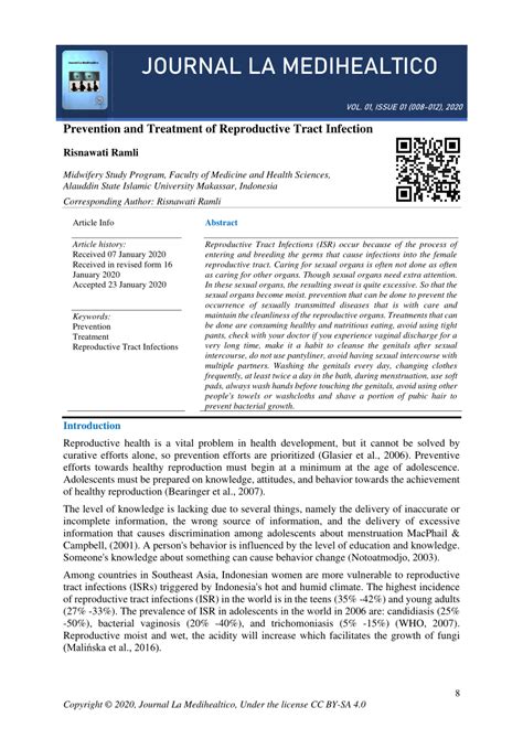 Pdf Prevention And Treatment Of Reproductive Tract Infection