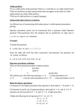 Parsing Techniques Notations Methods Of Parsing In Compiler Design PDF