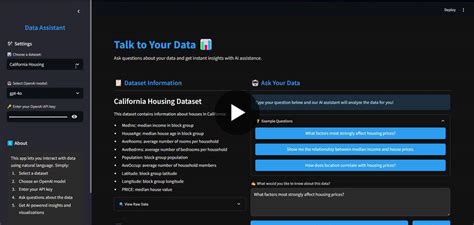 Ai Datascience Openai Dataanalytics Techinnovation Streamlit Llm