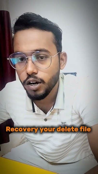 Recovery Your Delete File 😱 Computer Shorts Sicit Deletefile Recovery Youtube