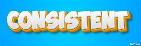 Consistent Text Effect And Logo Design Word