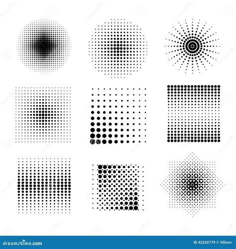 Halftone Patterns Stock Vector Illustration Of Black 42242779