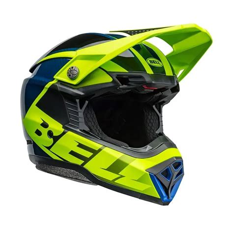 bell moto 10 spherical sliced retina blue helmet