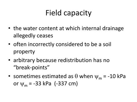 Field Capacity Simple Explanation At Mercedes Jackson Blog