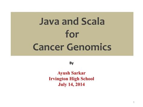 cancer genomics big datascience meetup july 14 2014 ppt