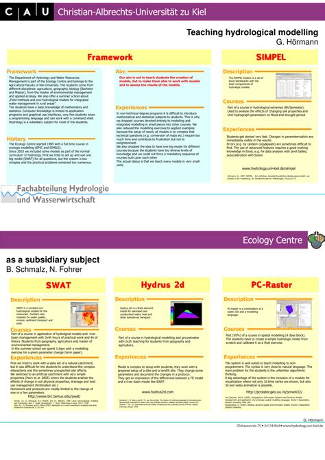 Pdf Teaching Hydrological Modelling As A Subsidiary Subject