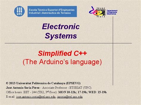 Electronic Systems Simplified C The Arduinos Language 2013