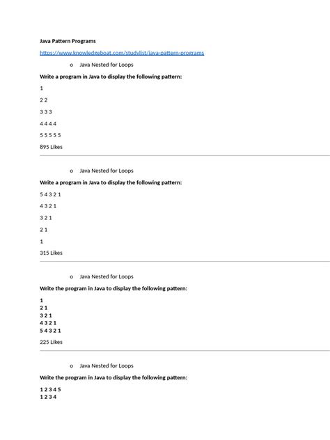 Java Pattern Programs Pdf Software Engineering Object Oriented Programming