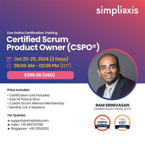 Cspo Scrum Productowner Agile Agiletraining Scrumcertification Professionaldevelopment