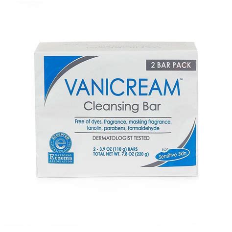Vanicream Cleansing Bar 2ct 3 9oz Each Sensitive Skin Fragrance Free Products