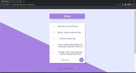 Github Mihirc Todolist Version This Is A Todo Website Created Using Node As Backend And