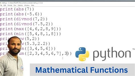 Mathematical Functions Build In Function In Python Programming