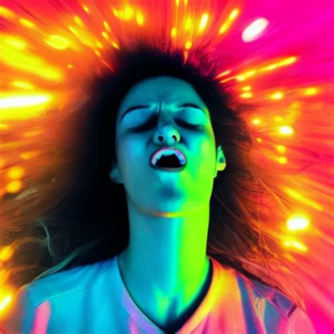 Portrait Of A Random Woman Having An Orgasm Eyes Close Stable