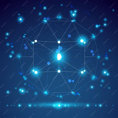 Premium Vector 3d Polygonal Geometric Mesh Object Vector Abstract Design Element Clear Eps 10