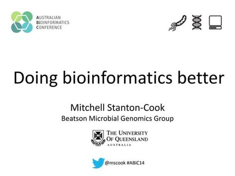 Australian Bioinformatics Conference Abic 2014 Talk Doing