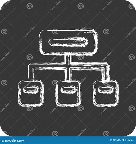 Icon Clustering Related To Machine Learning Symbol Chalk Style Stock