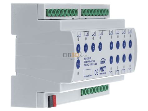 eibmarkt com EIB KNX Switch Actuator 12 fold 8SU MDRC 16A 230VAC C load 140µF AKS 1216 03
