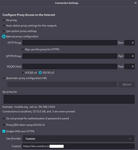 Is There Any Sense In Using Manual Proxy Configuration When No Proxy