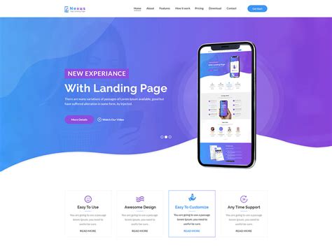 mobile app landing page ui design version 02 by ansal mahajan on dribbble