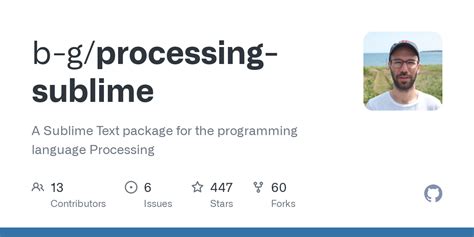 Github B Gprocessing Sublime A Sublime Text Package For The Programming Language Processing