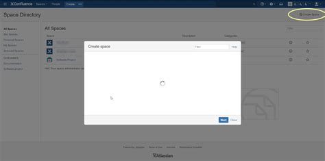 Jira Atlassian Confluence Failed To Create Space Stack Overflow